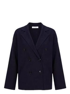 Max Mara Knitted Double-breasted Blazer - Blue