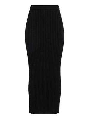 Max Mara Ribbed Knit Pencil Skirt - Black