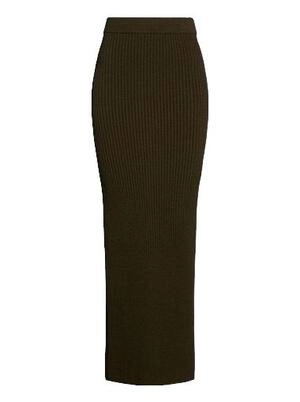 Max Mara Ribbed Knit Pencil Skirt - Brown