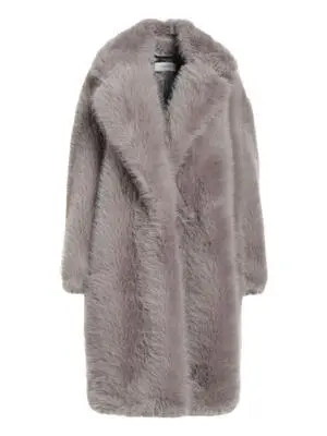 Sportmax Teddy Coat With Lapel Collar - Gray