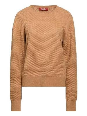 Max Mara Max Mara Solid Wool Knit Sweater Camel