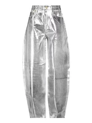 GANNI Ganni Metallic Straight-Leg Jeans