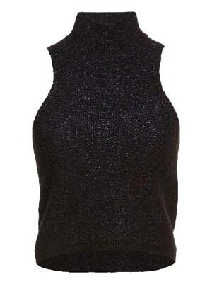 DIESEL® Sleeveless Turtleneck Polo - Black