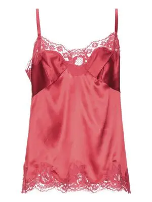 Dolce & Gabbana Lace Sleeveless Top - Red
