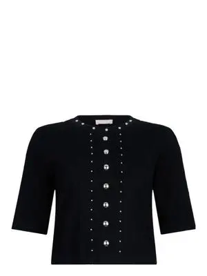 Liu Jo Stud-embellished Knit Top - Black