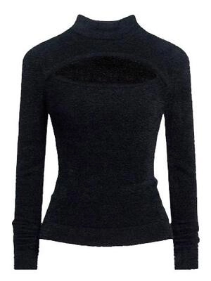 Isabel Marant Étoile Isabel Marant Etoile High-Neck Knitted Sweater With Cut-Out Black