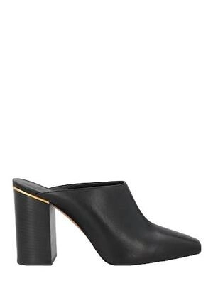 Chloé Square Toe Block Heel Leather Mules - Black