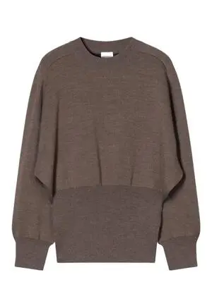 Closed Long Sleeve Crewneck Sweater - Brown