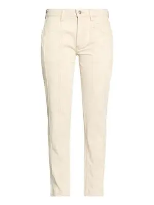 Isabel Marant Étoile Mid-rise Straight Trousers With Contrast Stitching - Beige