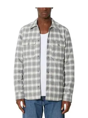 A.p.c. Check-pattern Pocket Shirt - Gray