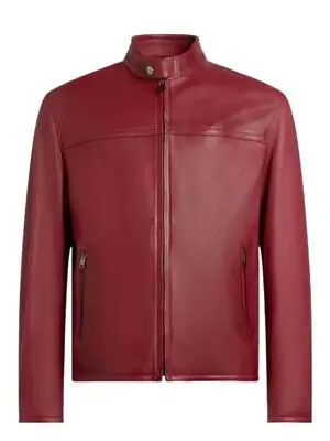 Etro Nappa Leather Zip-up Jacket - Red