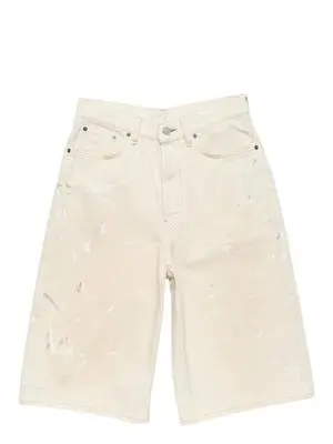 Acne Studios Distressed Denim Shorts - White