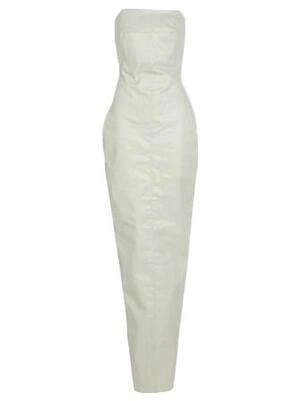 Rick Owens Strapless Denim Tight Dress - Beige