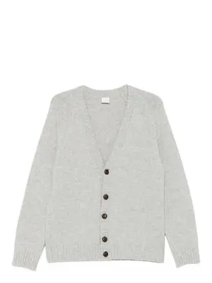 Eleventy V-neck Wool Cardigan - Light Gray
