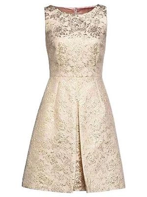 Dolce & Gabbana Sleeveless Jacquard Embellished Dress - Pink