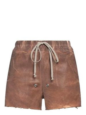 Rick Owens Embellished Denim Hot Pants - Brown
