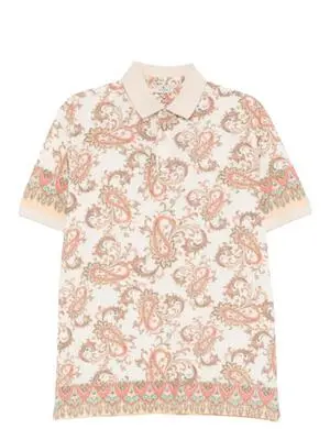 Etro Paisley-print Polo Shirt - Nude