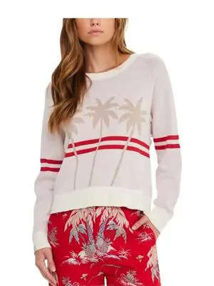 The Upside Palma Palm-tree Sweater - White