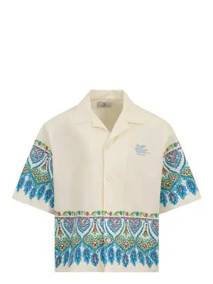 ETRO Etro Cotton Poplin Shirt With Placed Floral Print