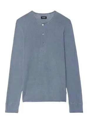 Zadig&Voltaire Logo Detail Long Sleeve Sweater - Storm