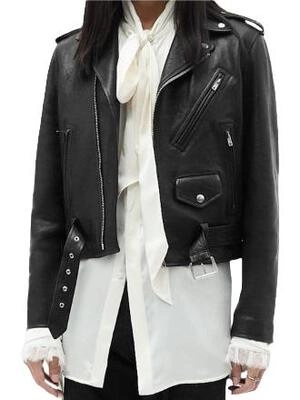 ANN DEMEULEMEESTER Clarin Fitted Perfecto Leather Jacket - Black