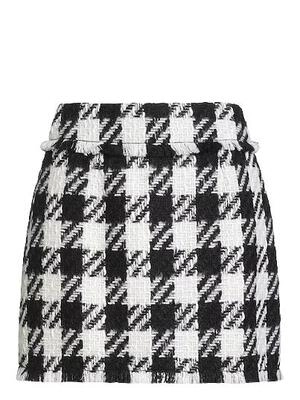 DOLCE & GABBANA Dolce & Gabbana Houndstooth Tweed Flared Mini Skirt