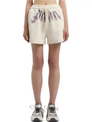 Palm Angels Big Waist Logo Sweatshorts - Brown