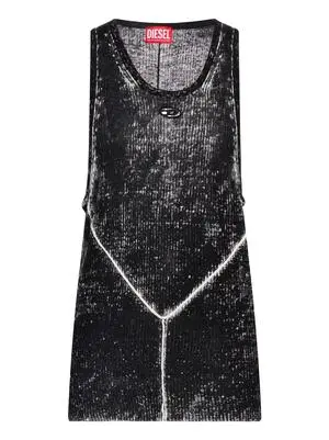 DIESEL® Sleeveless Knit Top - Black