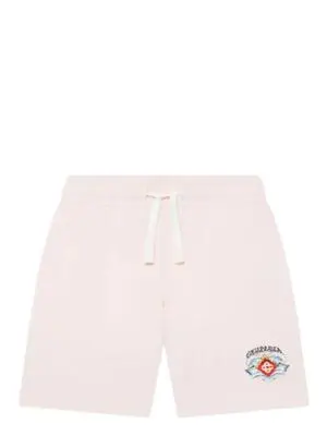 Casablanca Graphic Print Drawstring Shorts - Pink