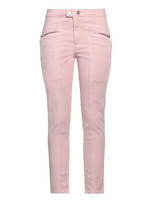 Isabel Marant Étoile Tapered Leg Jeans With Zip Pockets And Leather Trims - Pink