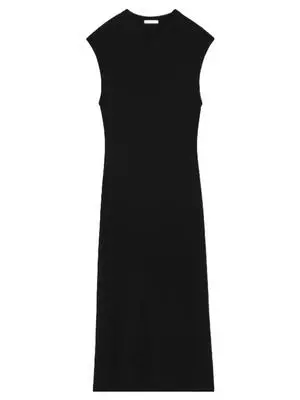 AMI Paris Sleeveless Round Neck Maxi Dress - Black
