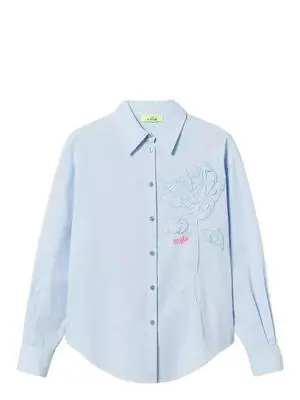 TWINSET Floral Embroidered Shirt - Blue