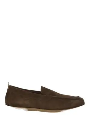 Etro Printed Suede Slip-on Loafers - Green