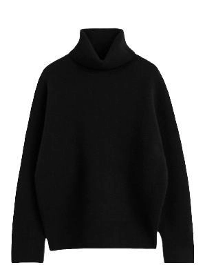 TOTEME Double-knit Turtleneck Sweater - Black
