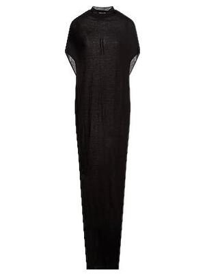 Rick Owens Wool Knit Bodycon Dress - Black