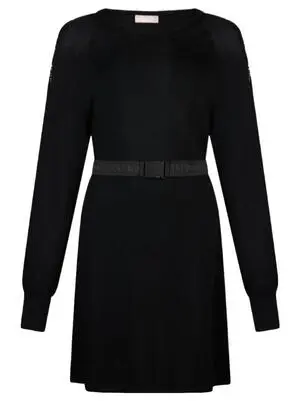 Liu Jo Cut-out Mini Dress With Belt - Black