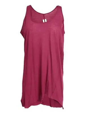 Rick Owens Solid Color Sleeveless T-shirt - Red