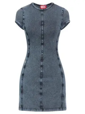 DIESEL® Bodycon Dress With Short Sleeves - Blue