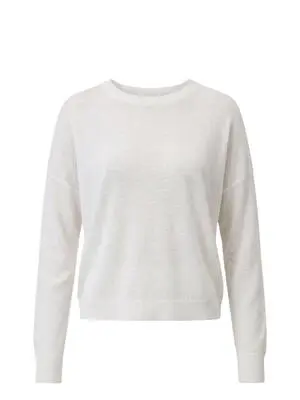 Closed Crewneck Long Sleeve Sweatshirt - White