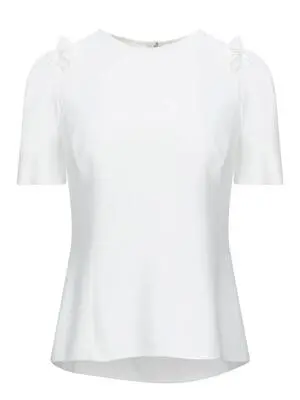 Dolce & Gabbana Crepe Short Sleeve Top - White