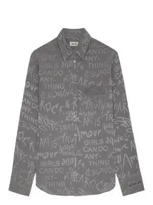 ZADIG&VOLTAIRE Zadig & Voltaire Slogan-Print Silk Shirt