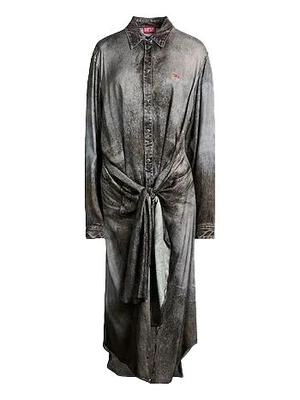 DIESEL® Satin Shirt Dress - Grey