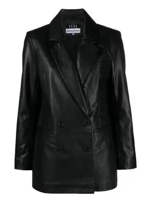 REFORMATION Reformation Veda Dalia Leather Blazer