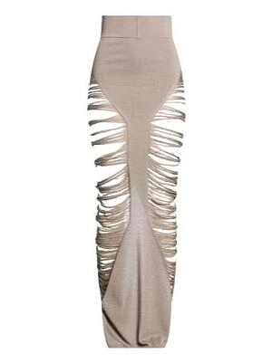 Rick Owens Metallic Knitted Pencil Skirt - Grey