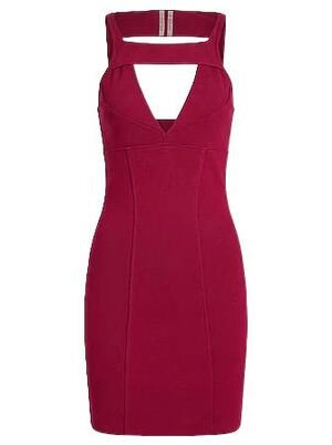 Rick Owens Sleeveless Stretch Maxi Dress - Garnet Red
