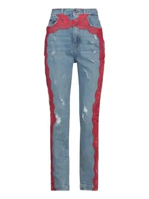 DOLCE & GABBANA Dolce & Gabbana Straight-Leg Jeans With Lace Detailing