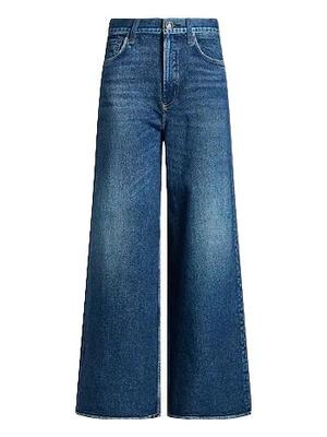 Rag & Bone Rag & Bone Dark Wash Loose-Fit Wide-Leg Jeans Blue