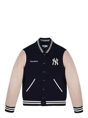 SPORTY  RICH Varsity Jacket - Black