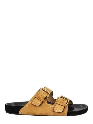 Isabel Marant Étoile Studded Double-strap Sandals - Brown