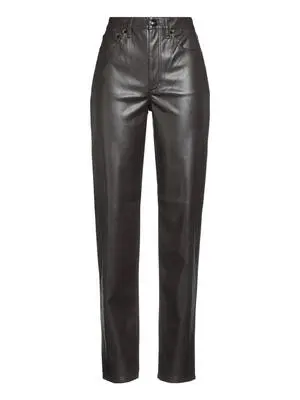 RAG & BONE Rag & Bone Straight-Leg Leather Trousers
